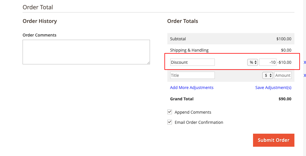 Order Total Adjustments Magento Extension User Guide